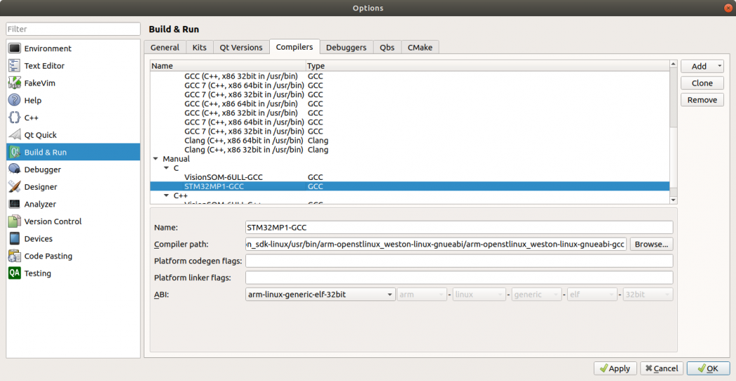 Building simple QT application visionsom-stm32mp1 - SomLabs Wiki